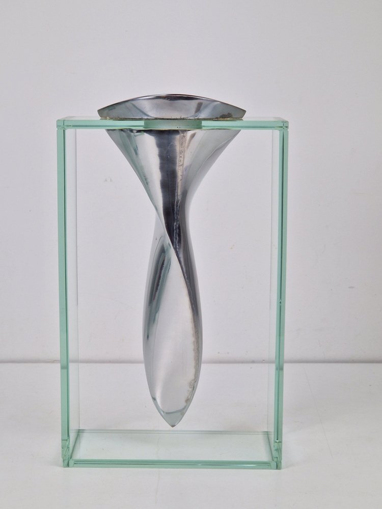 Vaso in vetro di Lisa Mori, anni '80, set di 4 in vendita su Pamono