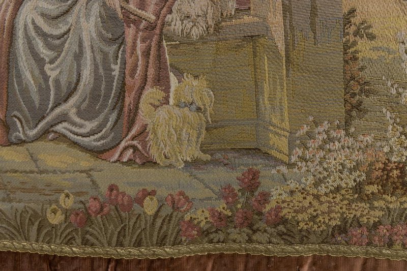 Vintage Rococo Tapestry Wall Hanging, Belgium, 1970s for sale at Pamono