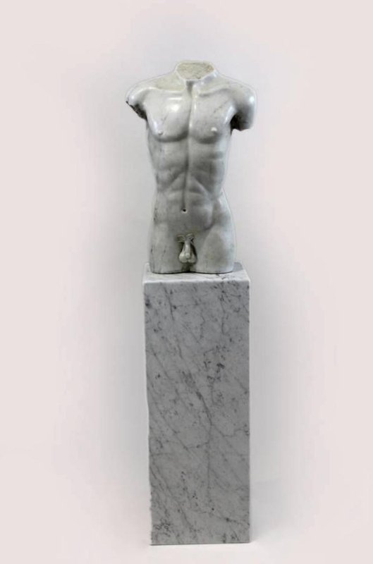 19th Century Italian Torso in Carrara Marble for sale at Pamono