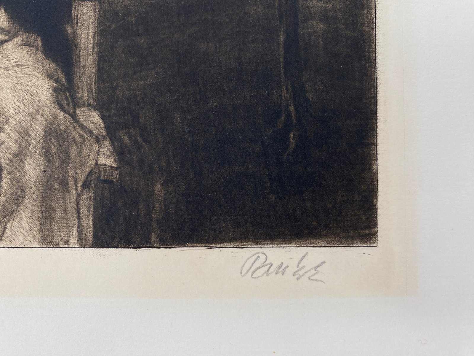 Bernhard Pankok, Art Nouveau Violin Player, 1896, Etching for sale at ...
