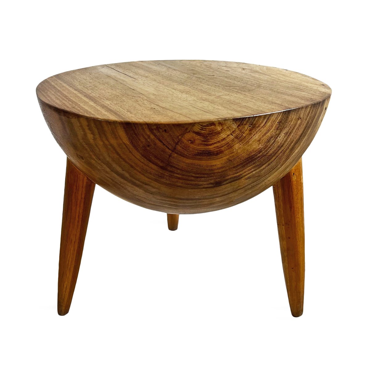 Acacia Three Leg Dome Stool for sale at Pamono
