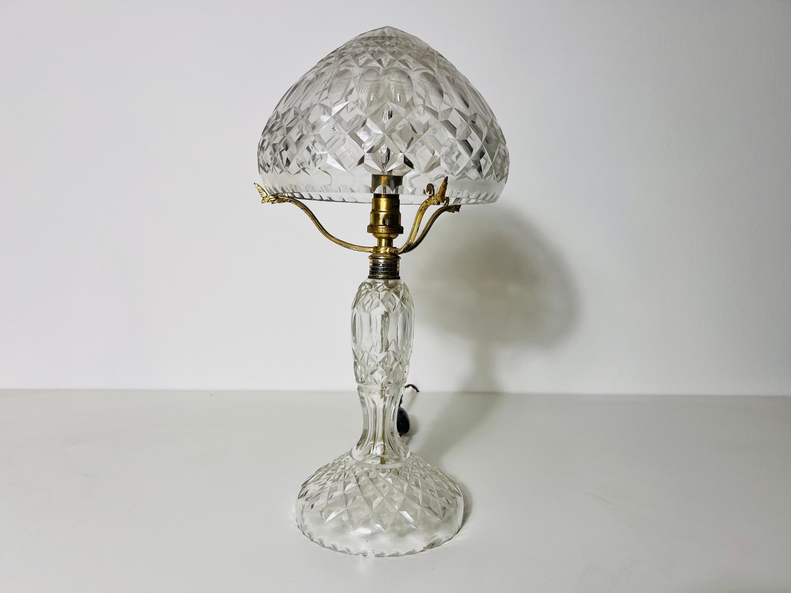Art Deco Glass Table Lamp, Germany, 1940s for sale at Pamono