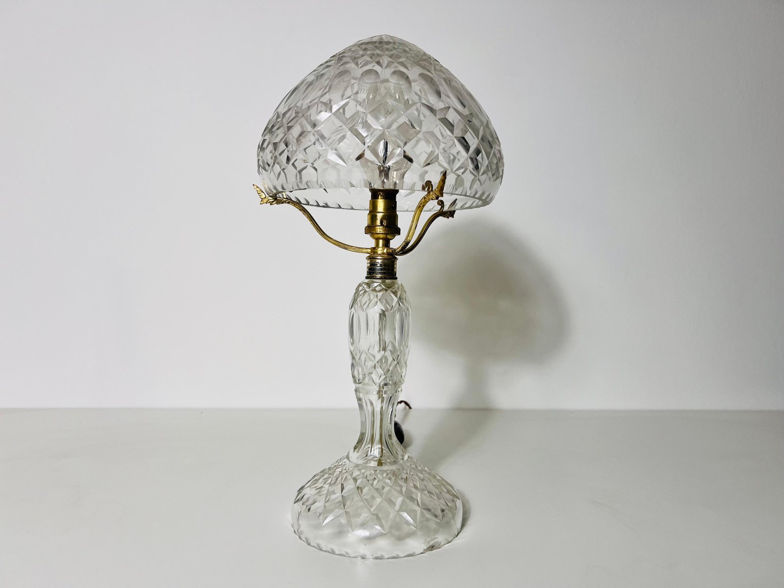 Art Deco Glass Table Lamp, Germany, 1940s for sale at Pamono