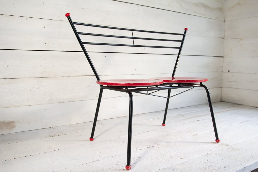 Space Age Double Seat Bench, 1960s for sale at Pamono