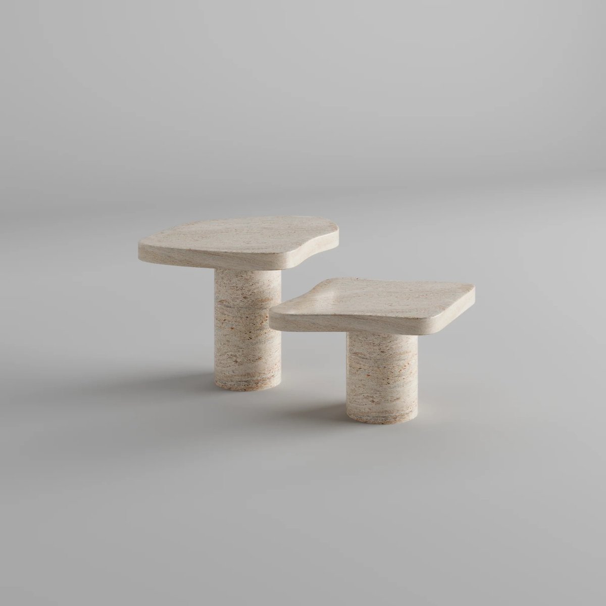 Moonlit Travertine Coffee Tables by Ziba Homes for sale at Pamono