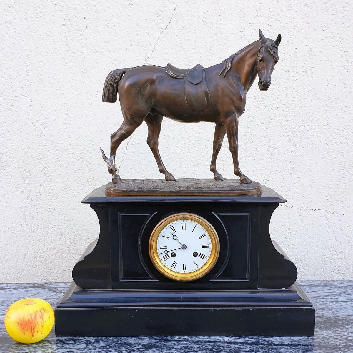 Horse Clock by Emile Loiseau, 19th Century for sale at Pamono
