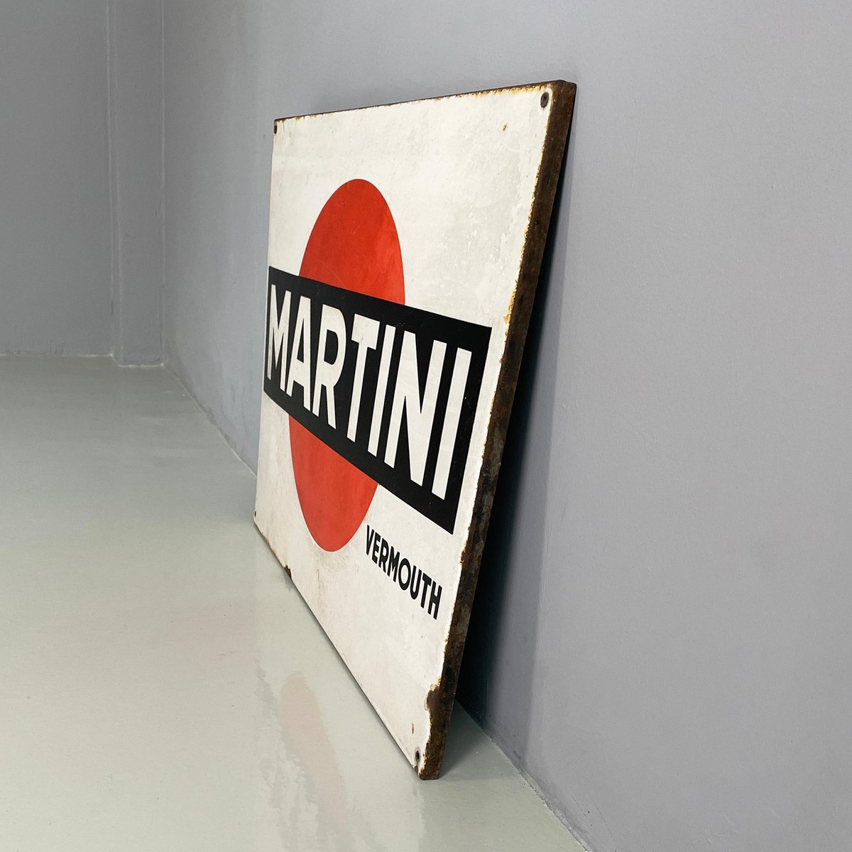 Italian Modern Metal Wall Advertising Sign of Martini Vermouth, 1980s ...