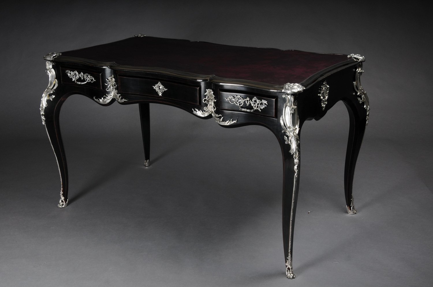 Vintage Writing Desk in Beech and Leather for sale at Pamono