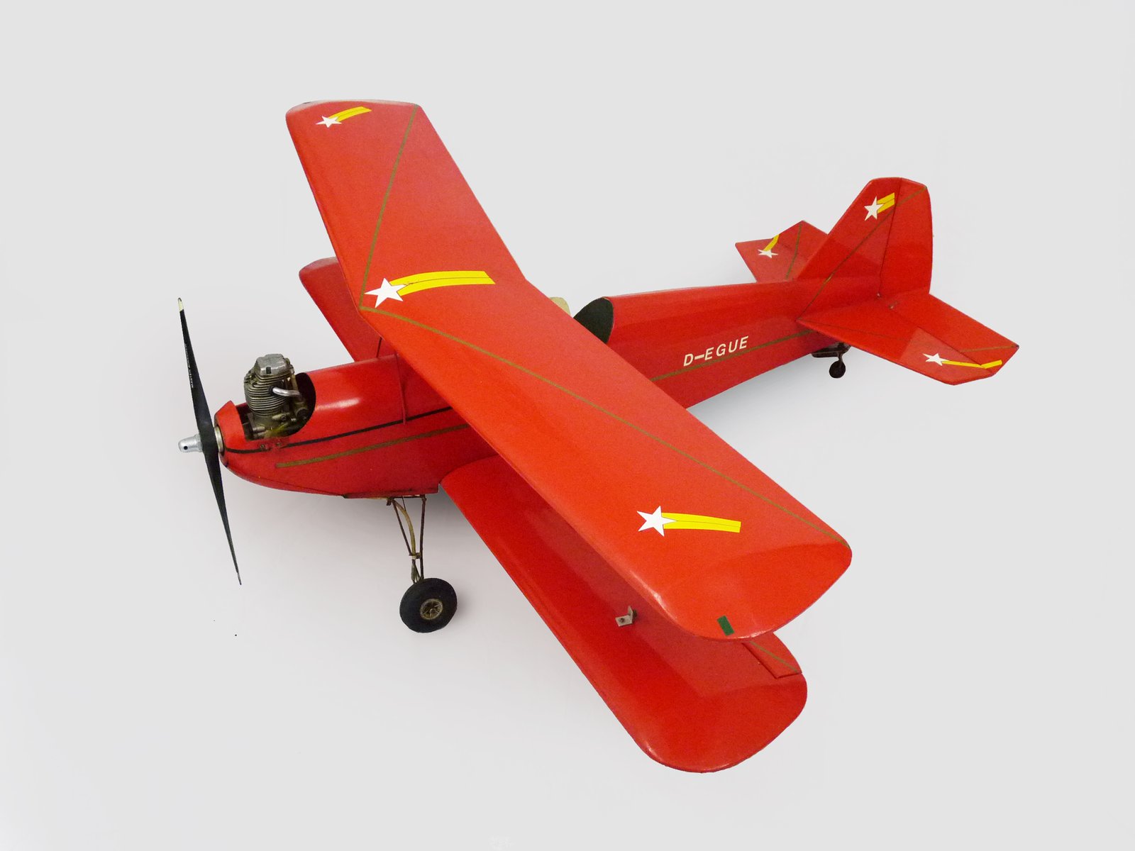 Large Model of D-Egue Biplane Aircraft, 1970s for sale at Pamono