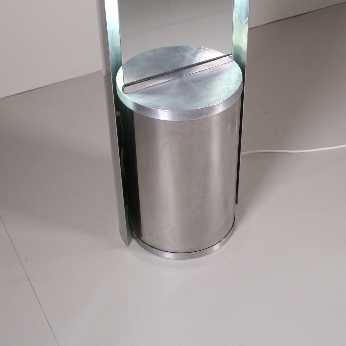 Italian Modern Steel Backlit Ground Mirror for sale at Pamono