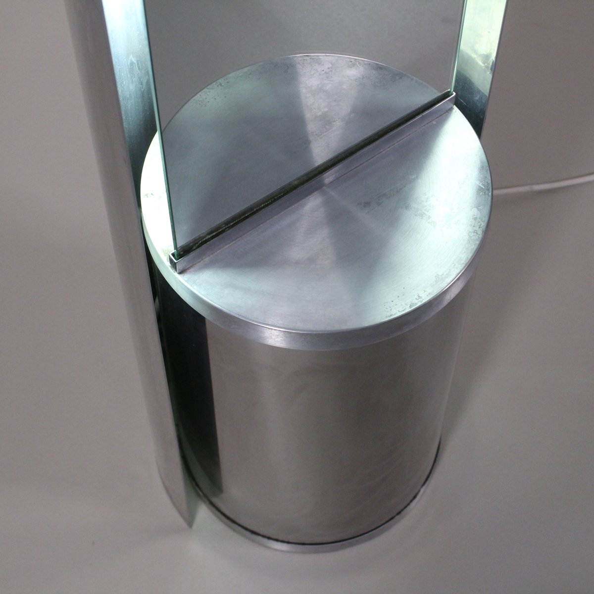 Italian Modern Steel Backlit Ground Mirror for sale at Pamono