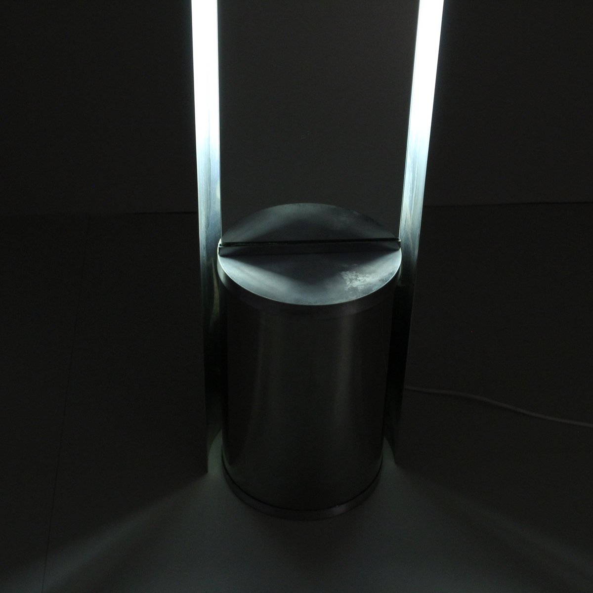 Italian Modern Steel Backlit Ground Mirror for sale at Pamono