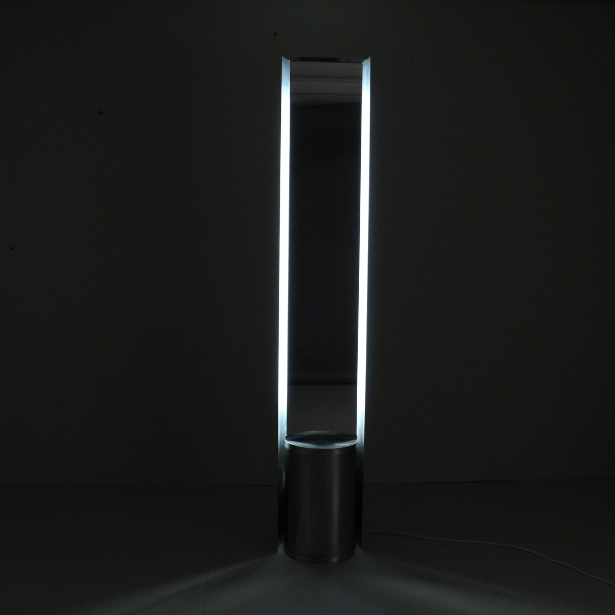 Italian Modern Steel Backlit Ground Mirror for sale at Pamono