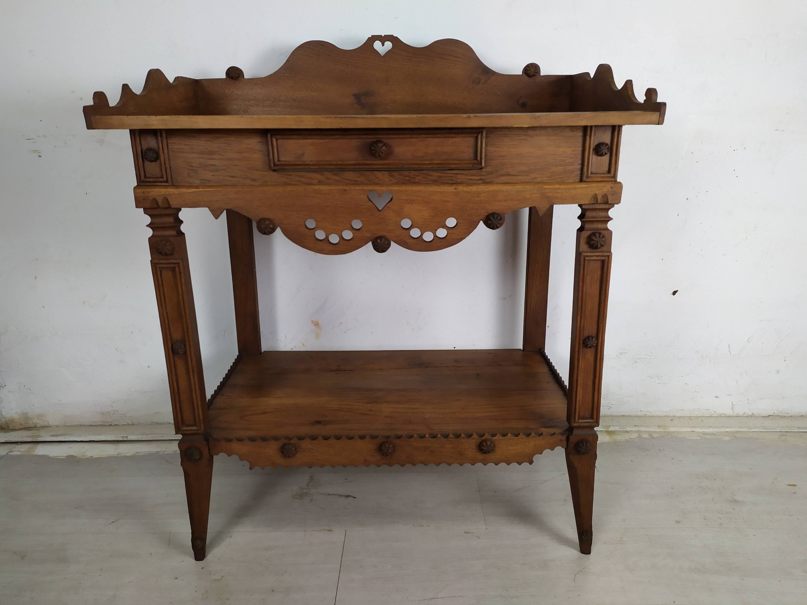 Rustic Folk Art Dressing Table, 1890s for sale at Pamono