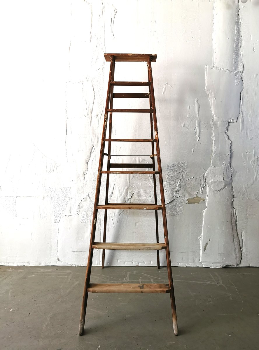 Wooden Foldable Painter's Ladder, 1960s for sale at Pamono