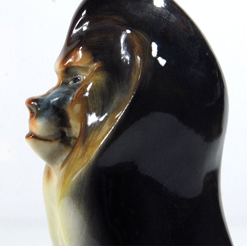 Russian Hand Painted Monkey Figurine from Lomonosov Factory, 1980s for ...