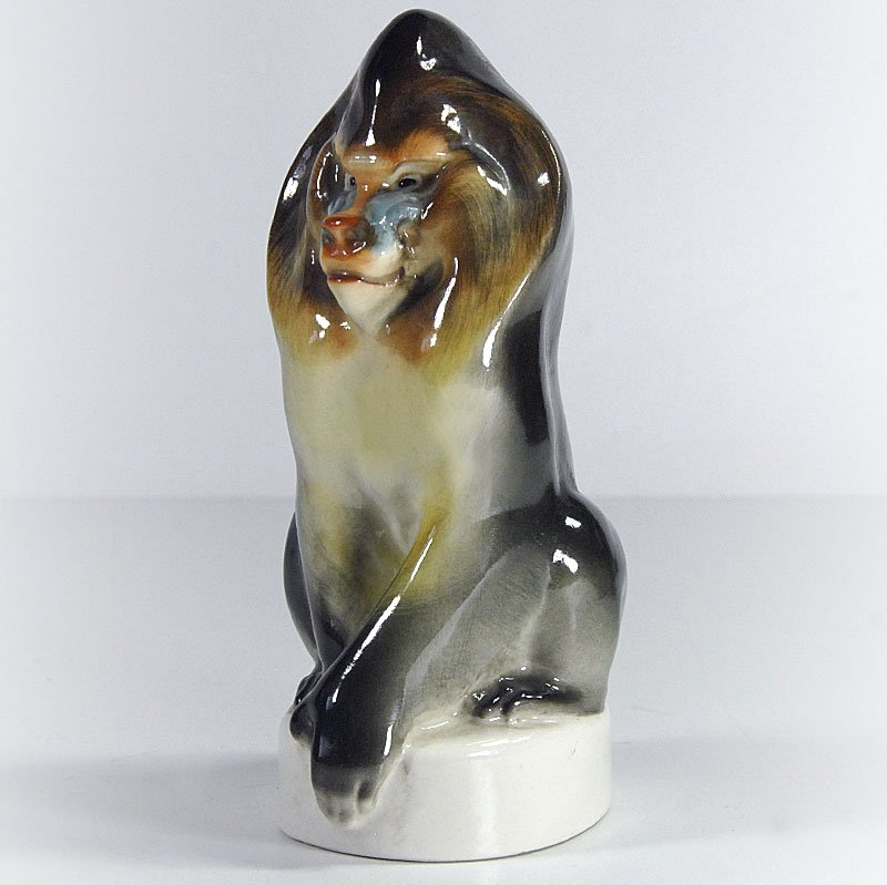 Russian Hand Painted Monkey Figurine from Lomonosov Factory, 1980s for ...