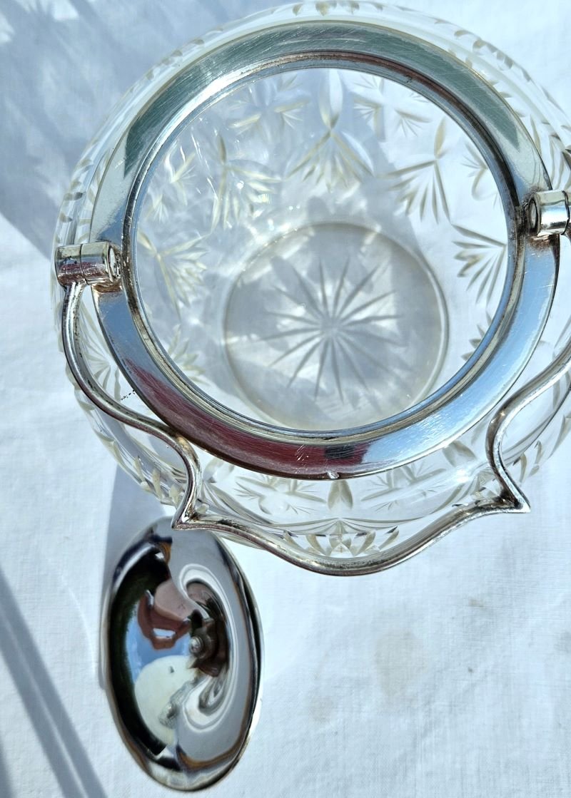 Cut Crystal Biscuit Bucket, 1920s for sale at Pamono