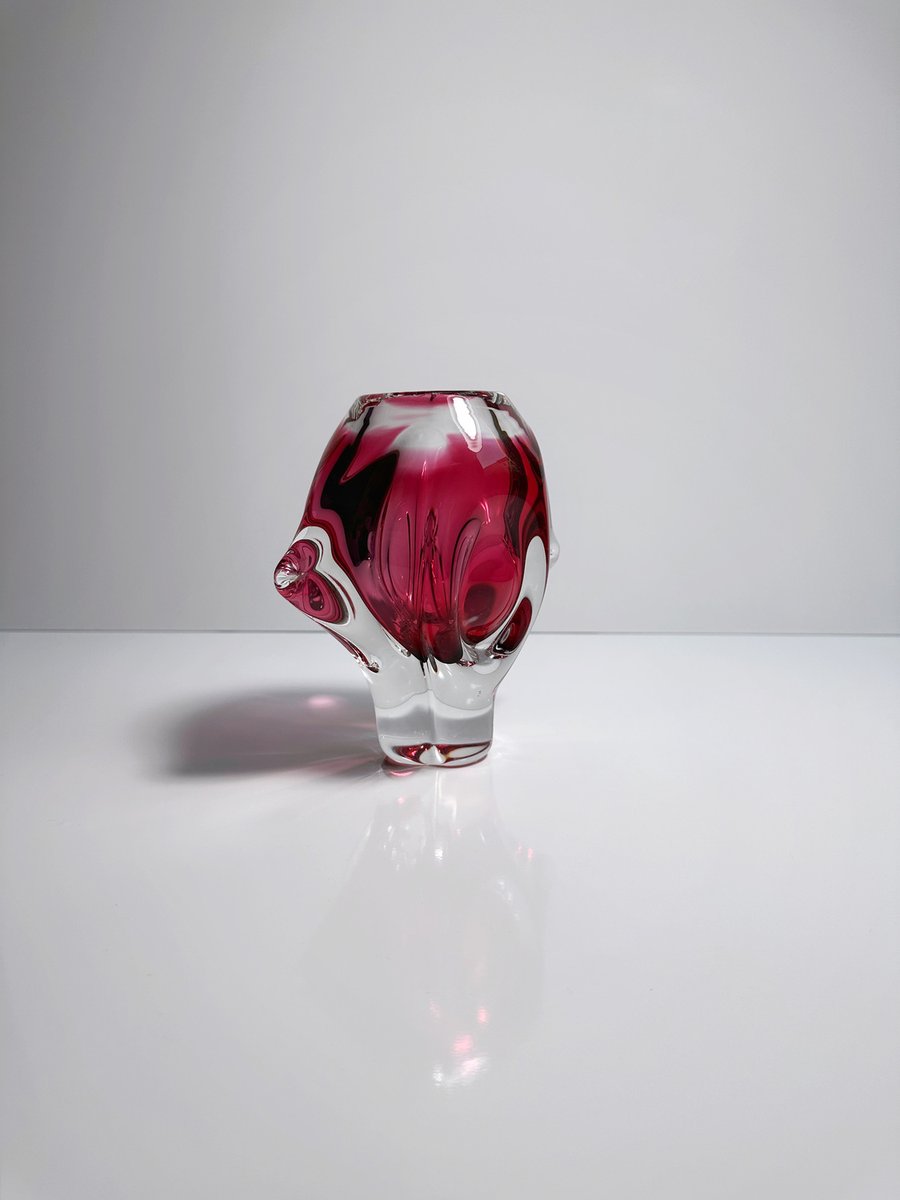 Vintage Vase by Josef Hospodka for Chribska Glassworks, Former ...