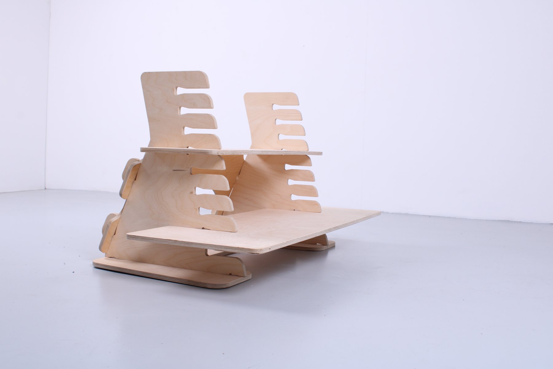 Natural Birch Multiplex Standing Desk for sale at Pamono