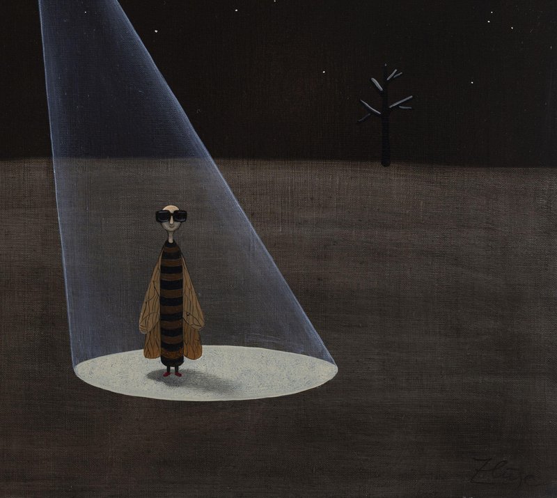 Zane Luse, Night Butterfly, Oil on Canvas, 2020 for sale at Pamono