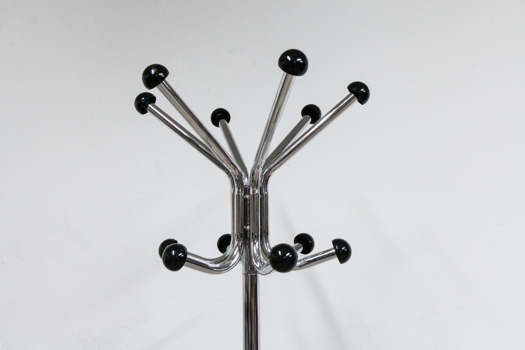 Rotating Parrot Coat Rack with 12 Chrome Hooks and Plastic Half Spheres ...