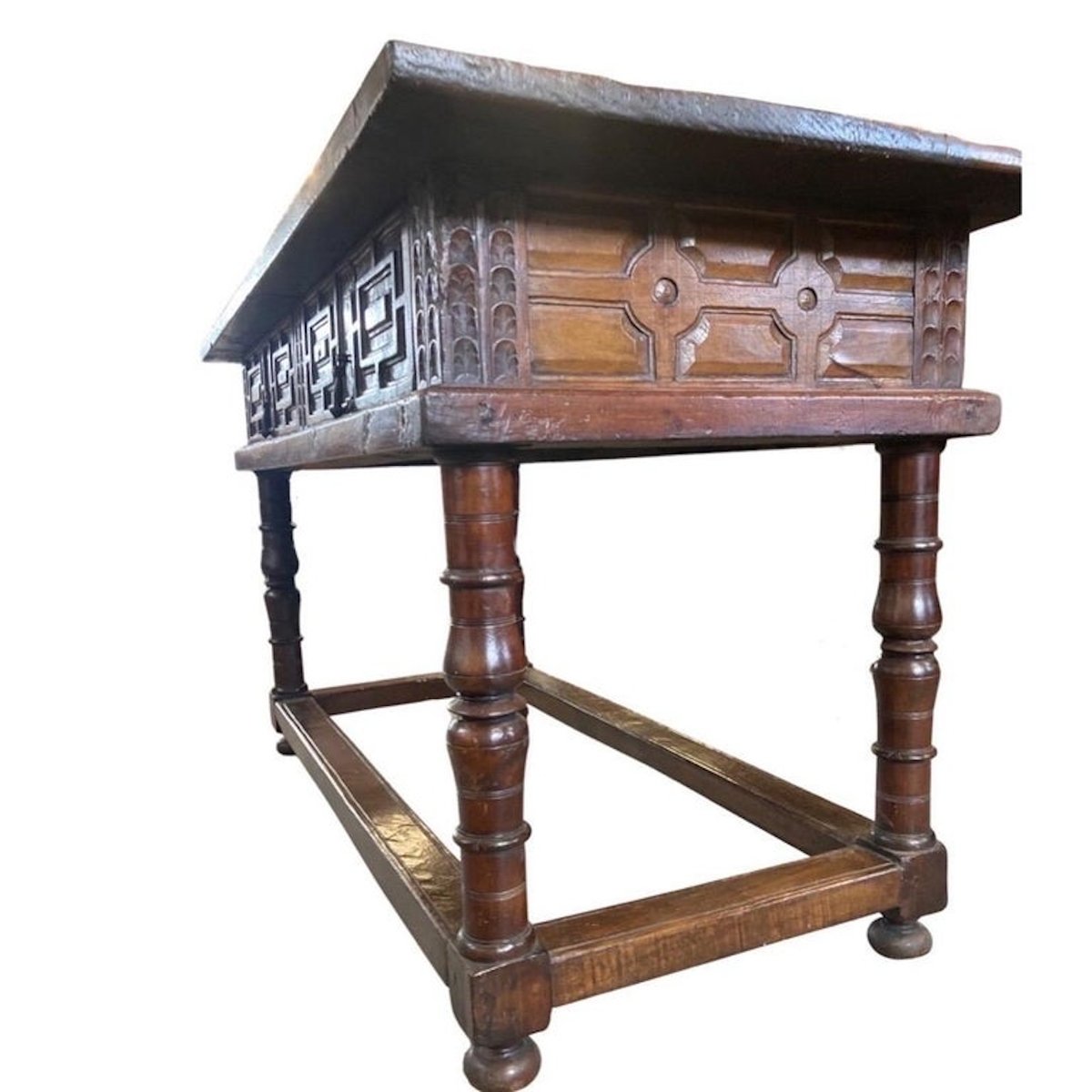 Antique Italian Baroque Walnut Table for sale at Pamono