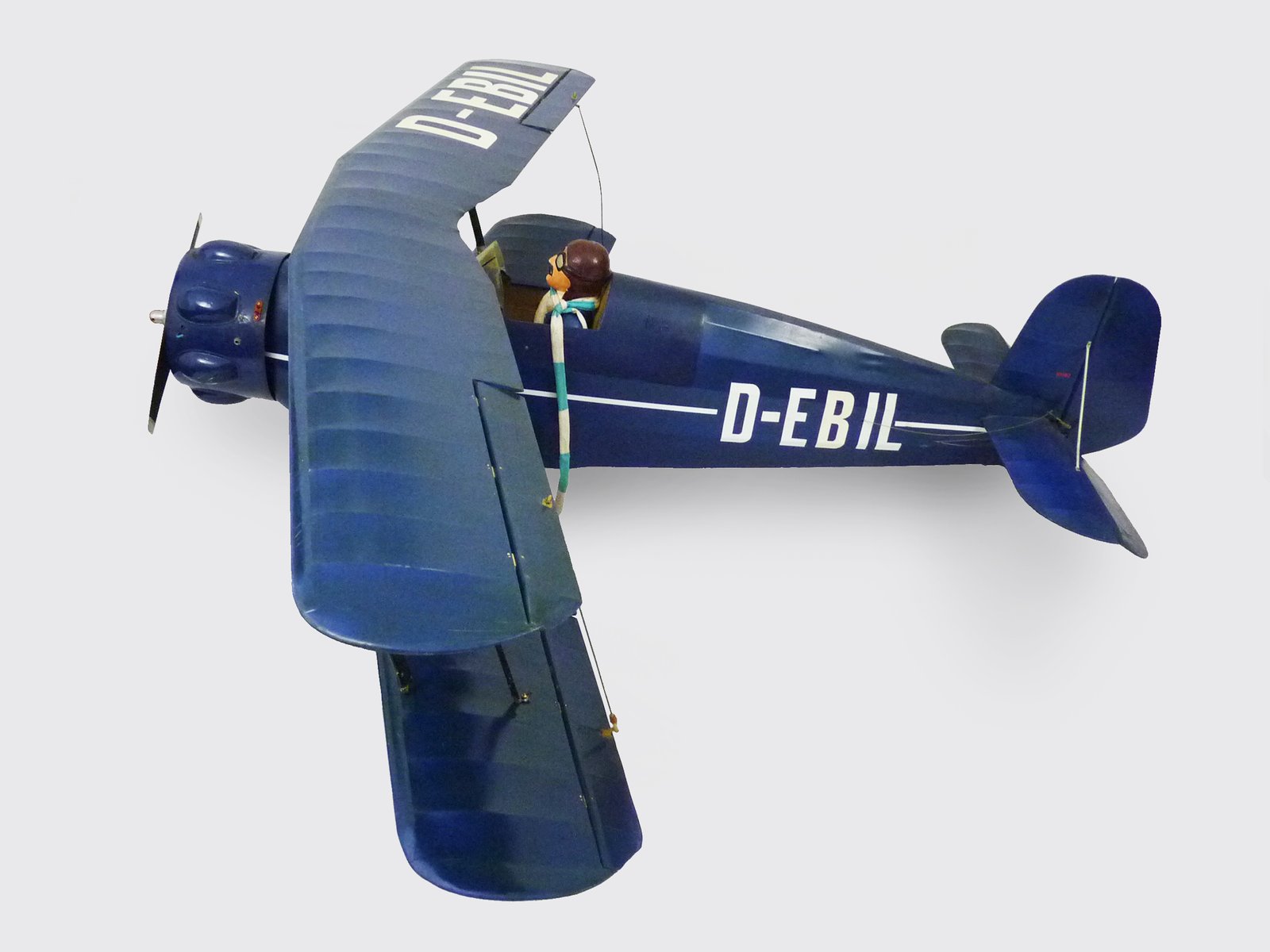 Large Model of D-Ebil Biplane Aircraft, 1970s for sale at Pamono