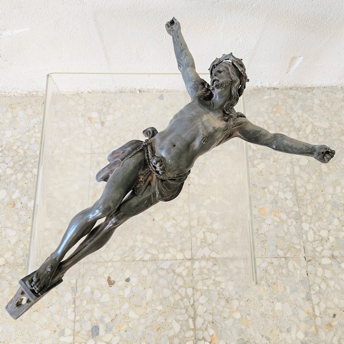 Large Antique Tin Jesus Christ Wall Figure, 1880 for sale at Pamono