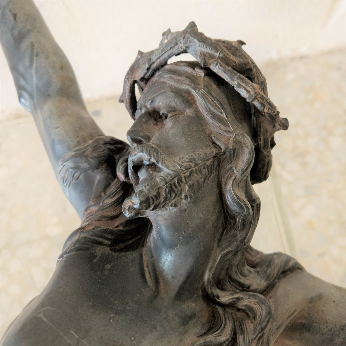 Large Antique Tin Jesus Christ Wall Figure, 1880 for sale at Pamono