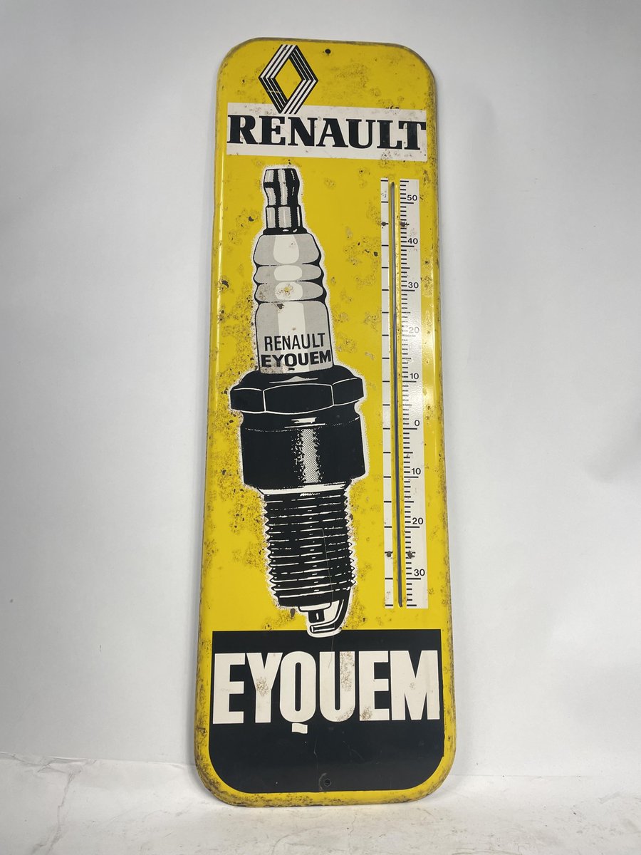 Renault Advertising Thermometer in Metal, 1970s for sale at Pamono