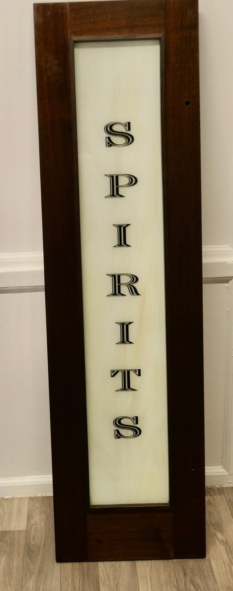 Full Length Opaline Glass Bar Sign, 1960s for sale at Pamono