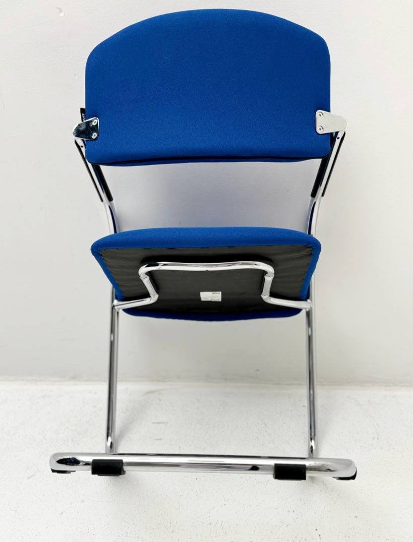 Blue Stackable Cantilever Office Chair from Sato for sale at Pamono