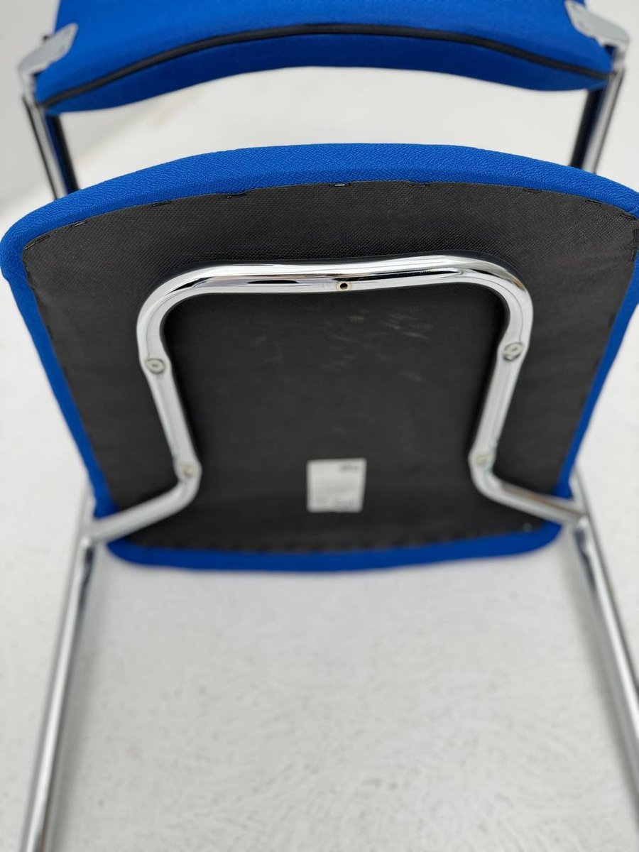 Blue Stackable Cantilever Office Chair from Sato for sale at Pamono