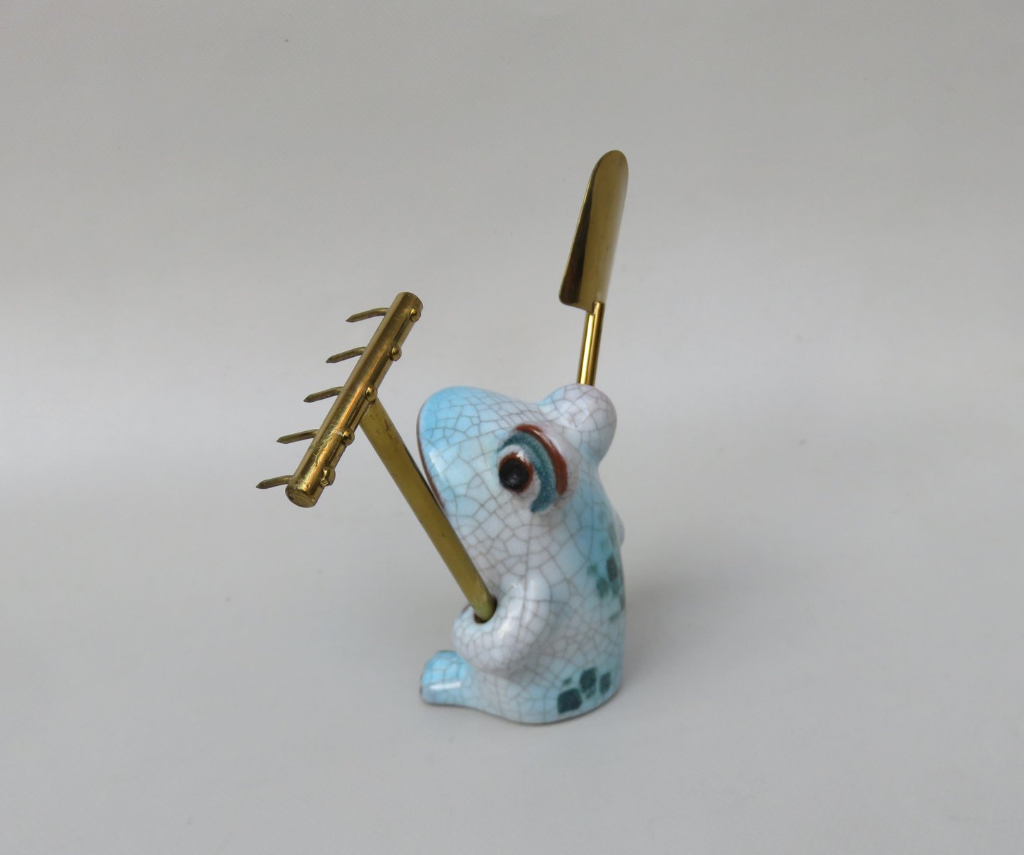 Cactus Cutlery Frog with Shovel and Rake by Walter Bosse for Karlsruhe ...
