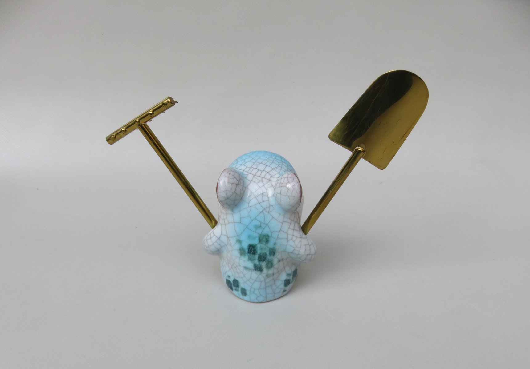 Cactus Cutlery Frog with Shovel and Rake by Walter Bosse for Karlsruhe ...