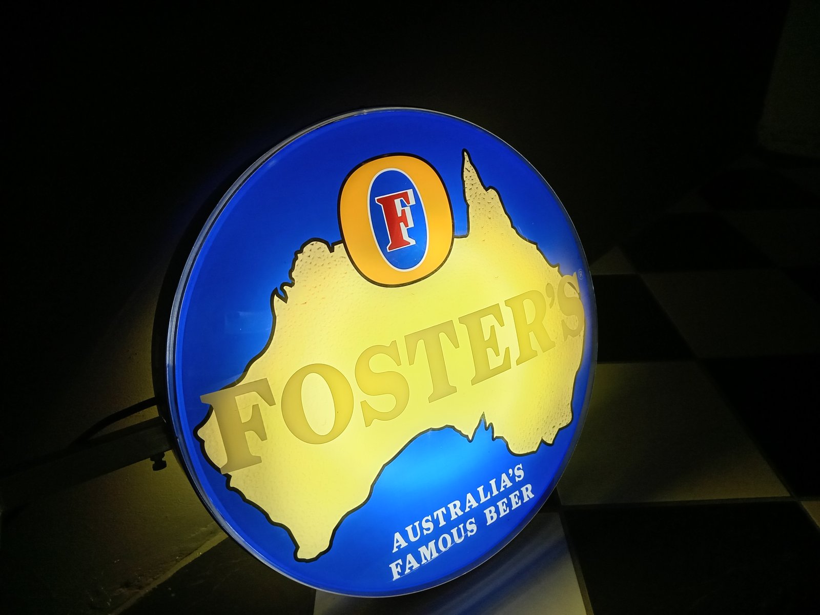 Fosters Beer Luminous Advertising Sign by Ignoto for Ignoto, 1980 for ...