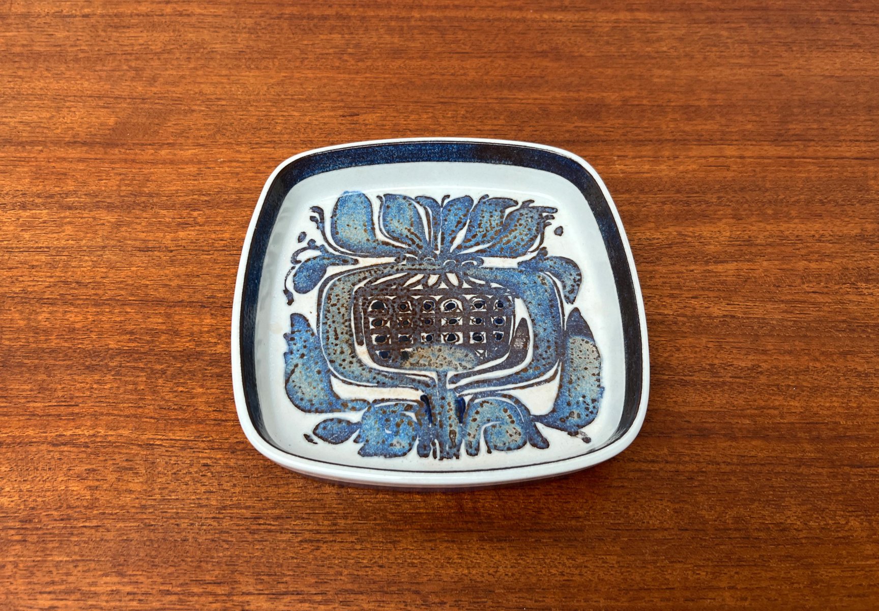 Mid-Century Danish Porcelain Baca Blue Line Bowl by Nils Thorsson and ...