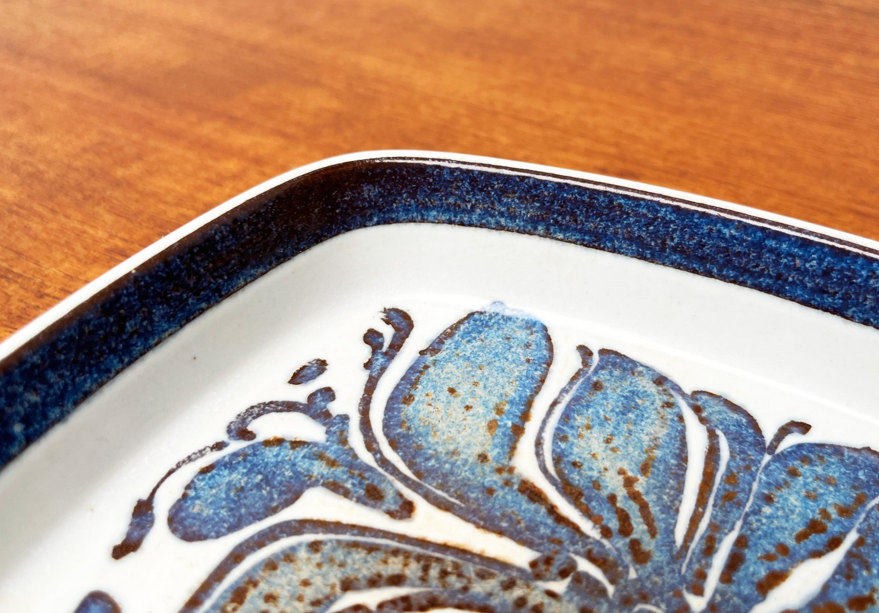 Mid-Century Danish Porcelain Baca Blue Line Bowl by Nils Thorsson and ...