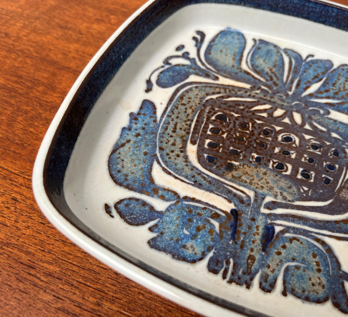 Mid-Century Danish Porcelain Baca Blue Line Bowl by Nils Thorsson and ...