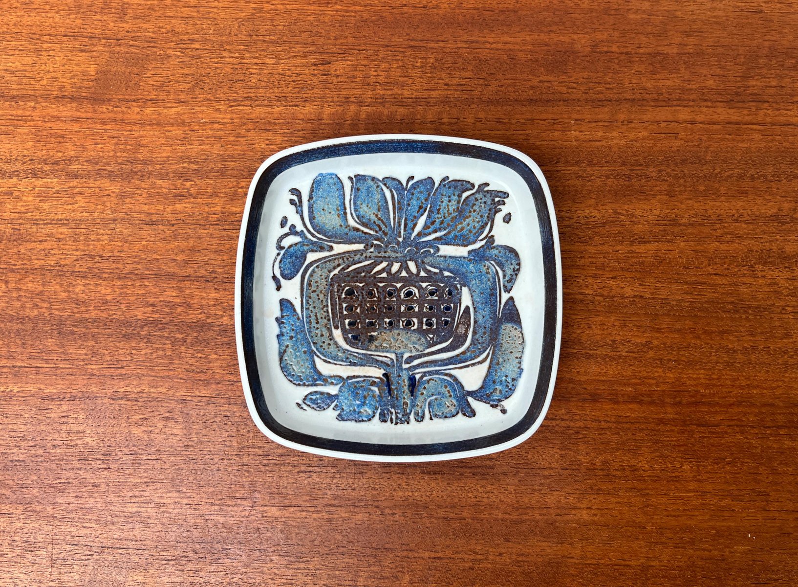 Mid-Century Danish Porcelain Baca Blue Line Bowl by Nils Thorsson and ...
