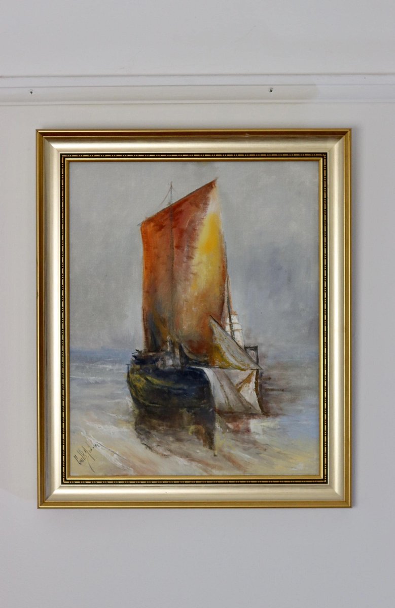 Carl B Hestman, Sailing Boat, 1950s, Oil on Canvas, Framed for sale at ...