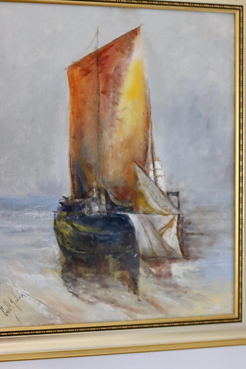 Carl B Hestman, Sailing Boat, 1950s, Oil on Canvas, Framed for sale at ...