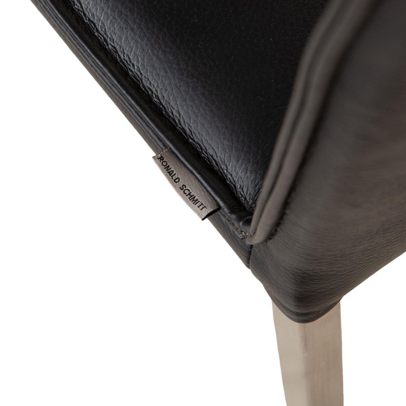 Leather Chairs in Black from Ronald Schmitt, Set of 6 for sale at Pamono