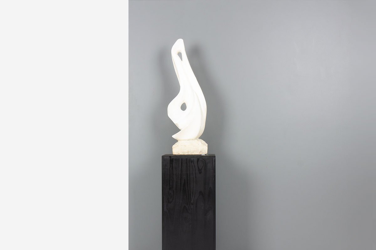 Sculpture on Base, 1970, Stone & Plaster for sale at Pamono