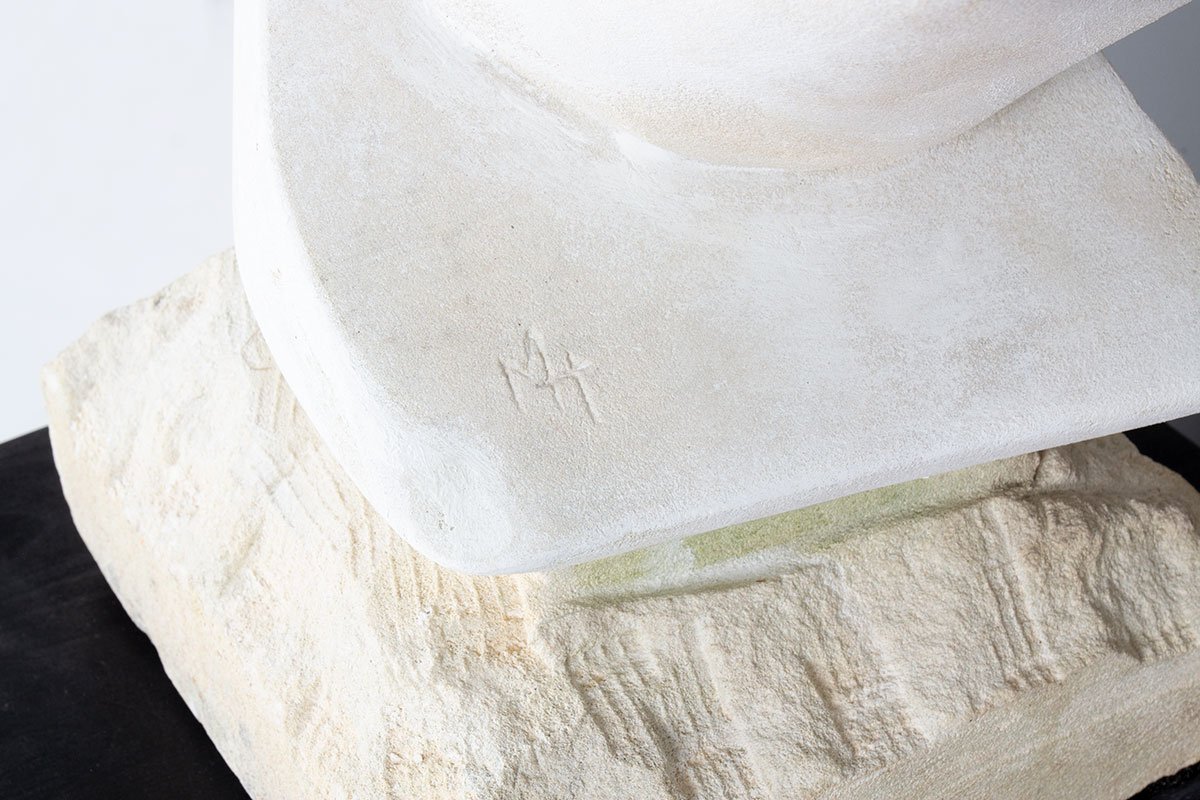 Sculpture on Base, 1970, Stone & Plaster for sale at Pamono