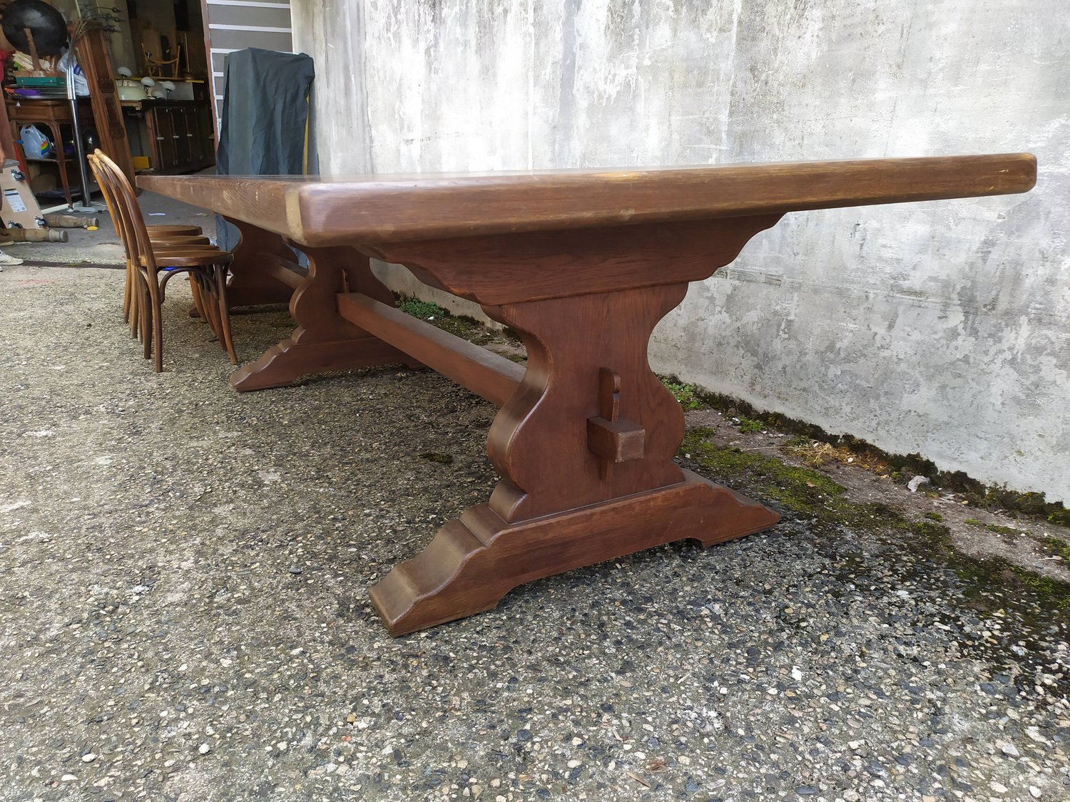 Large Monastery Oak Table, 1950s for sale at Pamono