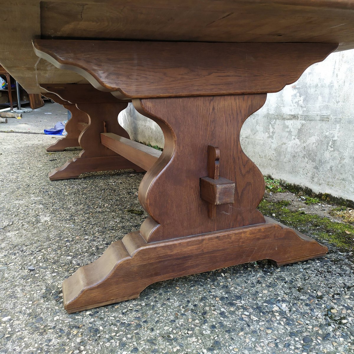 Large Monastery Oak Table, 1950s for sale at Pamono