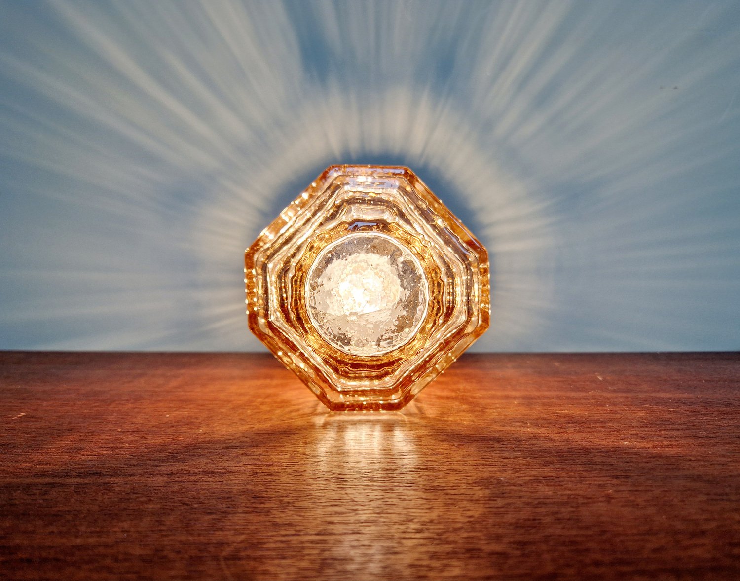 Art Deco Skyscraper Ceiling Light in Pink Transparent Glass, 1920s for ...