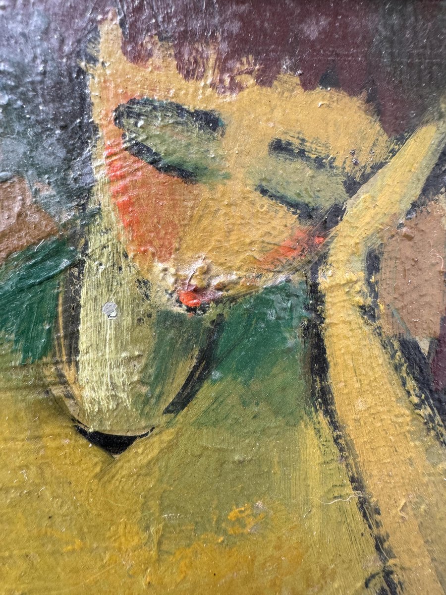 Expressionist Painting, Melancholy Portrait, Circa 1900, Oil on ...